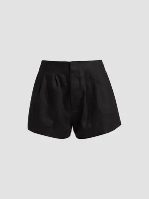 DÔEN Larue Pleated Linen Shorts