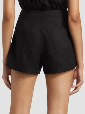 DÔEN Larue Pleated Linen Shorts