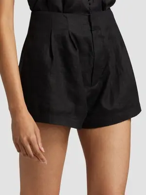 DÔEN Larue Pleated Linen Shorts