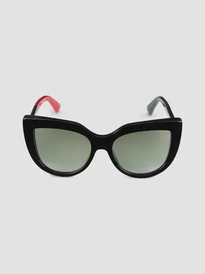 Gucci 53mm Cat-eye Sunglasses Black