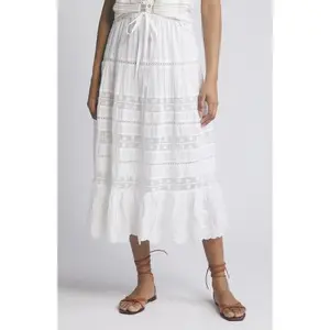 LoveShackFancy Donna Lace Maxi Skirt