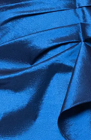 XSCAPE EVENINGS Off-the-shoulder Taffeta Gown - Sapphire