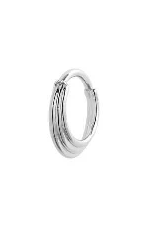 MARIA TASH Hiranya Single Hoop Earring - White Gold