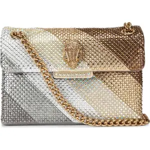 Kurt Geiger Mini Kensington Embellished Convertible Crossbody Bag - Open Grey