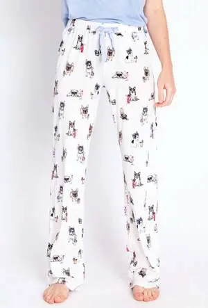 PJ Salvage Playful Prints Pant In - White