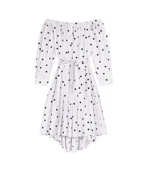Maje Shirt Dress With Bardot Neckline - White