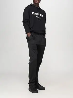 Balmain Logo Hoodie - Black