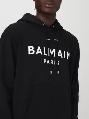 Balmain Logo Hoodie - Black