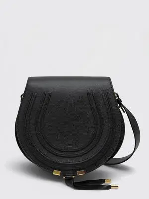Chloé Marcie Grained Leather Shoulder Bag - Black