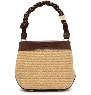 GANNI Bou Bucket Bag - Beige