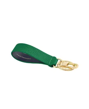 MAISON DE SABRE Maison De Sabra Upcycled Leather Keychain - Emerald Green