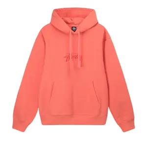 StÜssy Stock Logo Appliqué Hood - Red