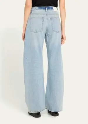 EB DENIM Enzo Mid-rise Barrel Jeans - Laguna
