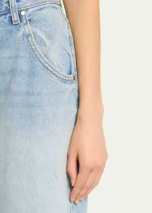 EB DENIM Enzo Mid-rise Barrel Jeans - Laguna