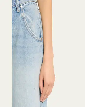 EB DENIM Enzo Mid-rise Barrel Jeans - Laguna