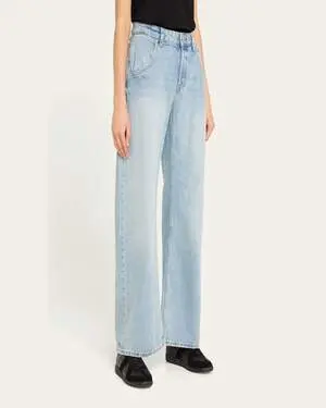 EB DENIM Enzo Mid-rise Barrel Jeans - Laguna