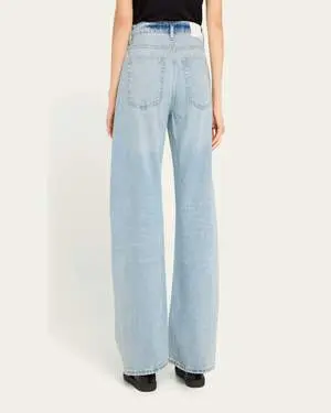EB DENIM Enzo Mid-rise Barrel Jeans - Laguna