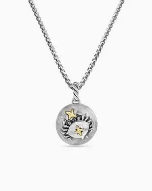 David Yurman Sterling Silver And 18k Yellow Gold Cancer Amulet With Diamonds - Diamond