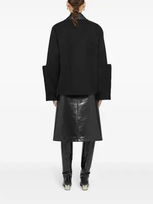 JIL SANDER Cutaway-collar Wool Shirt Jacket