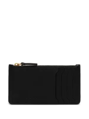 Marni Zipped Leather Card Case - Black