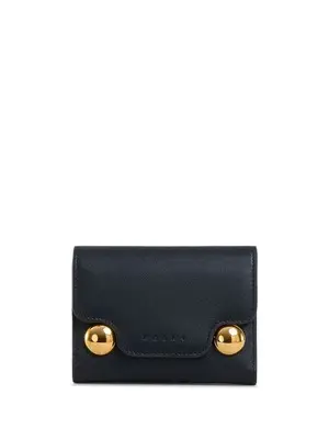 Marni Trunkaroo Trifold Leather Wallet - Black