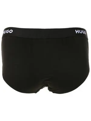 Hugo Pack Go Three Logo-waistband Briefs