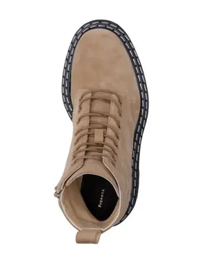Proenza Schouler Suede Lace-up Boots - Neutrals