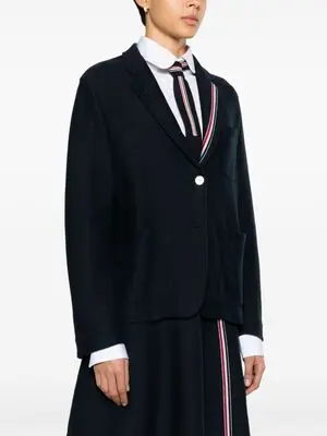 Thom Browne Rwb-tab Jersey Blazer - Blue