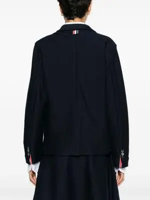 Thom Browne Rwb-tab Jersey Blazer - Blue