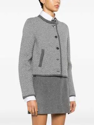 Thom Browne Herringbone 3d-knit Cardigan