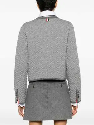 Thom Browne Herringbone 3d-knit Cardigan