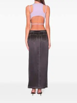 FLEUR DU MAL Silk Maxi Skirt