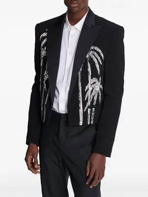 Balmain Palm Tree-print Blazer