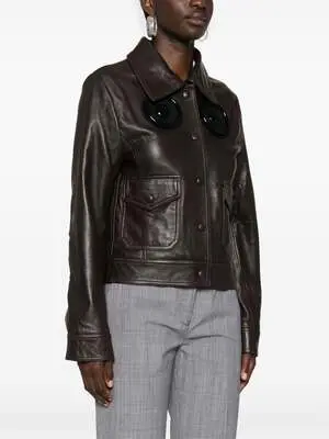 Coperni Appliqué Leather Jacket