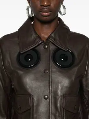 Coperni Appliqué Leather Jacket