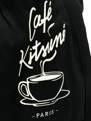 CAFÉ KITSUNÉ Graphic-print Canvas Tote Bag