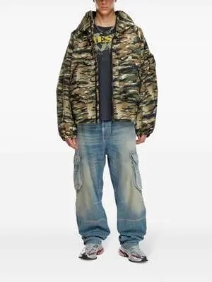 DIESEL® Camouflage-print Hooded Windbreaker