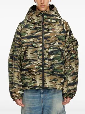 DIESEL® Camouflage-print Hooded Windbreaker
