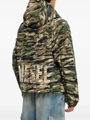 DIESEL® Camouflage-print Hooded Windbreaker