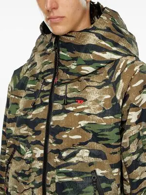 DIESEL® Camouflage-print Hooded Windbreaker