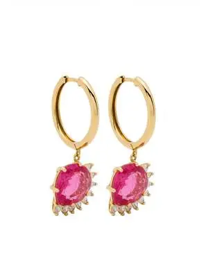 Pascale Monvoisin 18kt Yellow Sun Nº2 Diamond And Tourmaline Single Earring - Gold