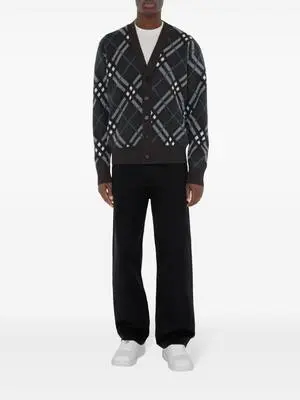 Burberry Check-print V-neck Cardigan