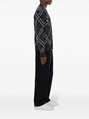 Burberry Check-print V-neck Cardigan