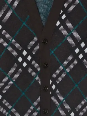 Burberry Check-print V-neck Cardigan