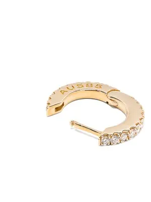 ROSES METALS 14kt Yellow Diamond Huggie Earrings