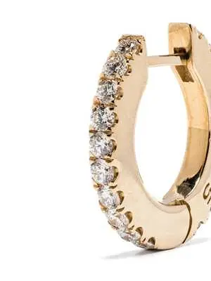 ROSES METALS 14kt Yellow Diamond Huggie Earrings