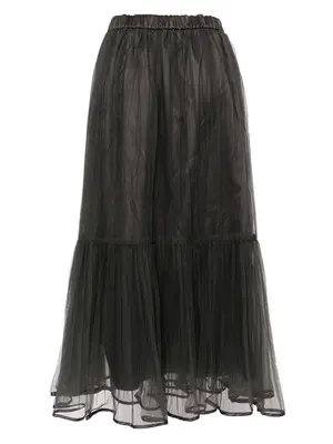 TOUT A COUP Satin Hem Tulle Skirt
