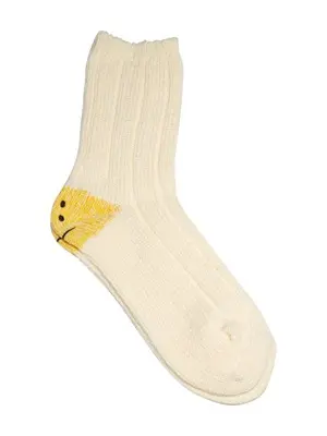 Kapital Intarsia Knit Socks - White