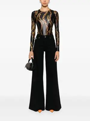 Versace High-rise Wide-leg Jeans