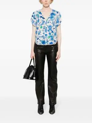 Zadig&Voltaire Tiffiny Floral-print Crepe Blouse